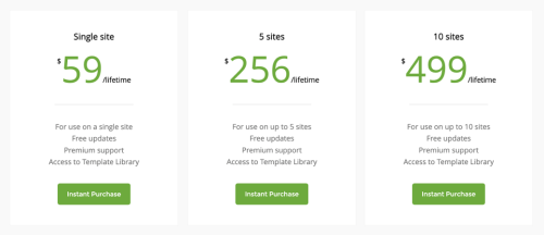 WPBakery New Lifetime License Plans - WPBakery Page Builder