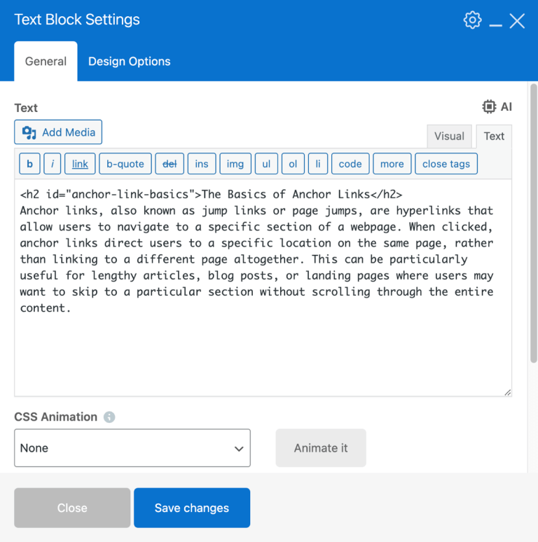 How To Create and Add Anchor Links in WordPress (3 Ways) - WPBakery Page Builder