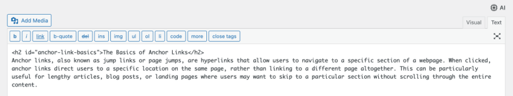 How To Create and Add Anchor Links in WordPress (3 Ways) - WPBakery ...