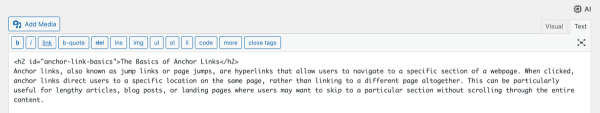 How To Create and Add Anchor Links in WordPress (3 Ways) - WPBakery ...