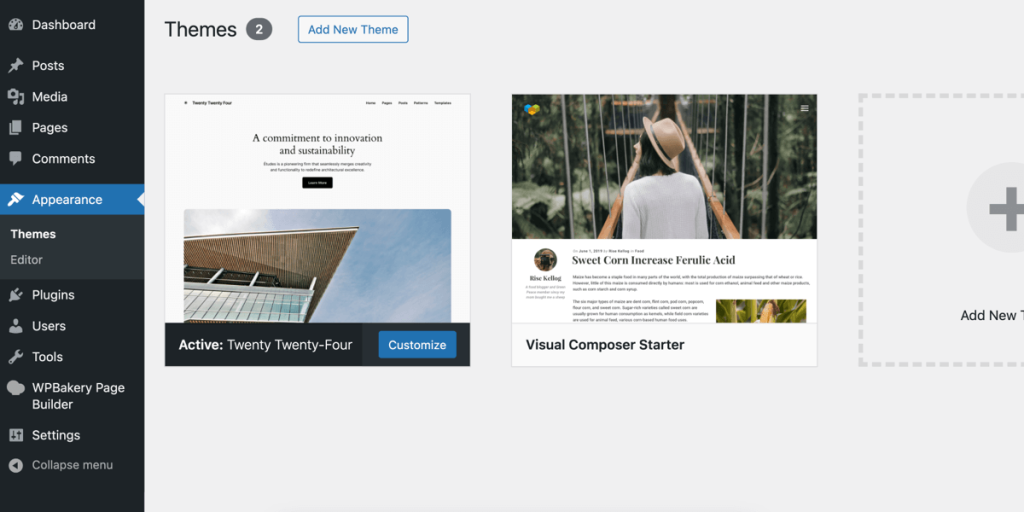 How To Customize a WordPress Theme (4 Ways) - WPBakery Page Builder