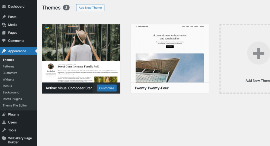 How To Customize a WordPress Theme (4 Ways) - WPBakery Page Builder